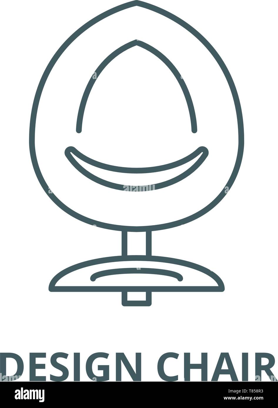 Design chair vector line icon, linear concept, outline sign, symbol ...