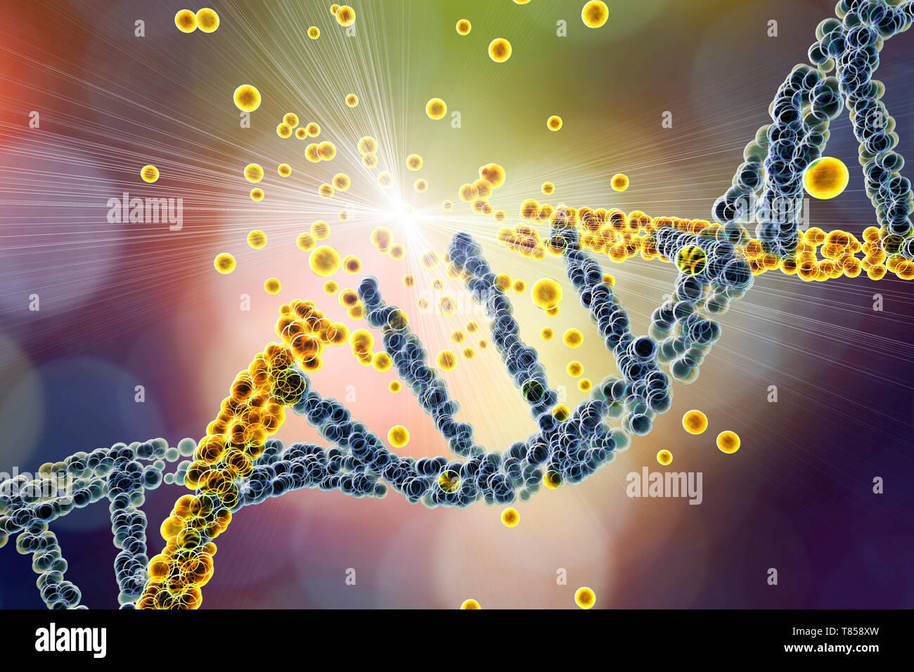 DNA damage, illustration Stock Photo - Alamy