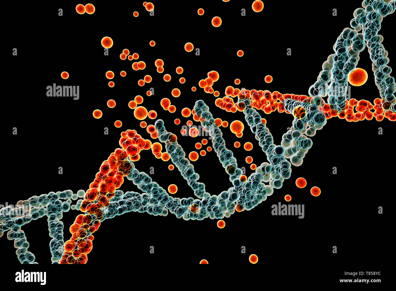 DNA damage, illustration Stock Photo - Alamy