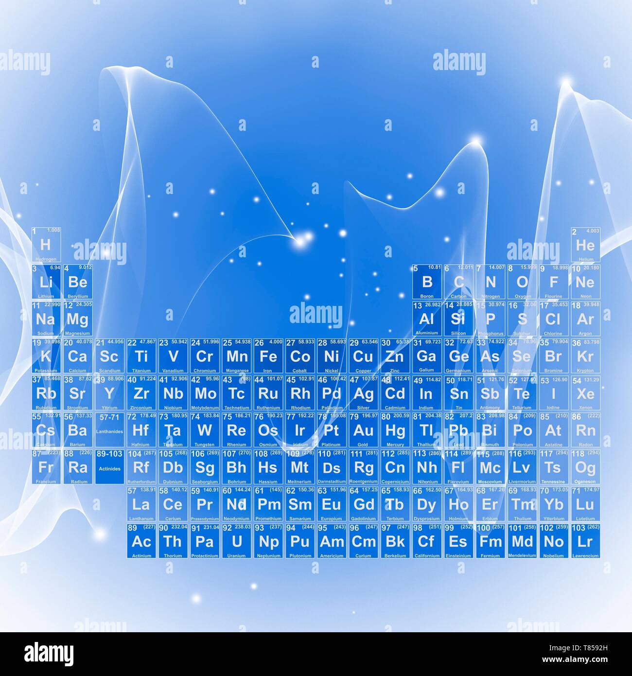 Periodic table, illustration Stock Photo - Alamy
