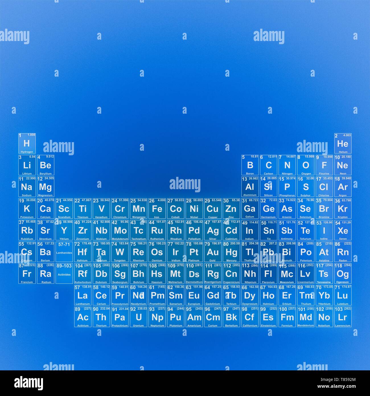 Periodic table, illustration Stock Photo - Alamy
