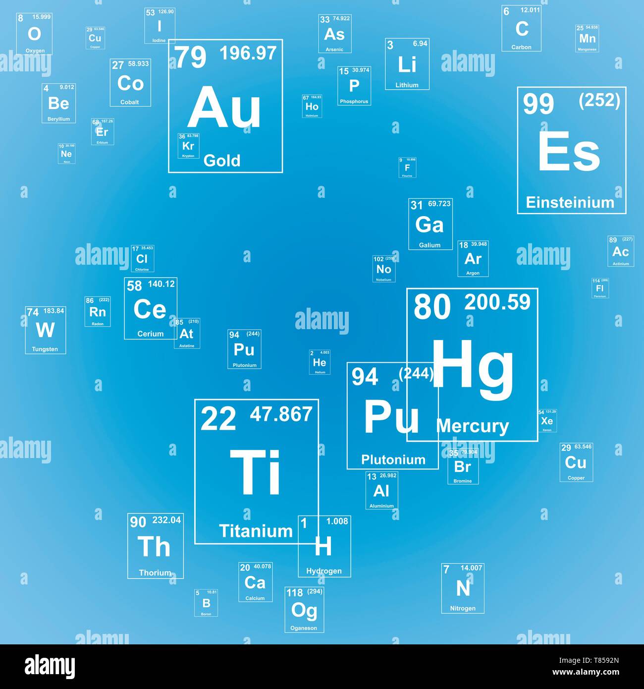 Periodic table, illustration Stock Photo - Alamy