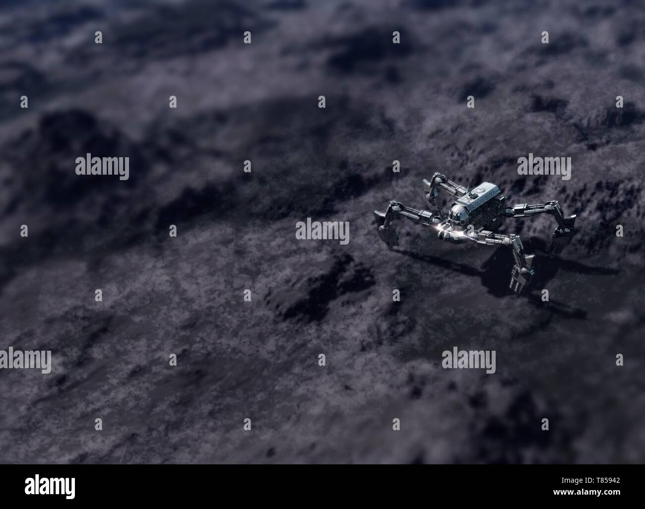 Vehicle on moon, illustration Stock Photo - Alamy