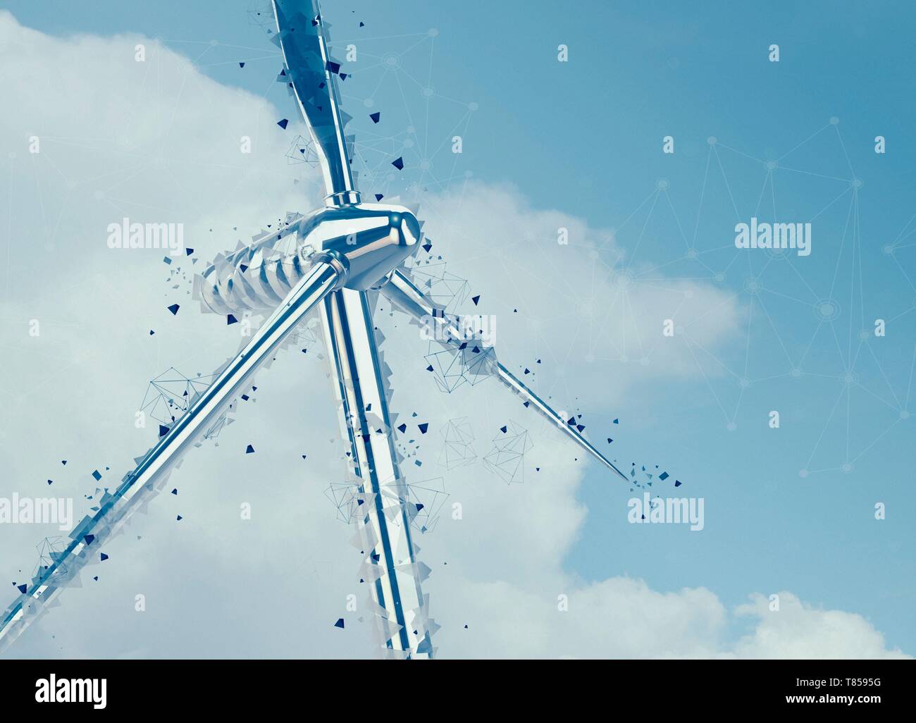 Wind turbine, illustration Stock Photo - Alamy