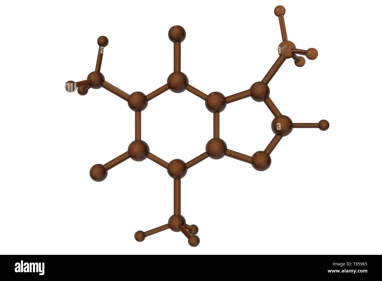 Caffeine molecule, illustration Stock Photo - Alamy