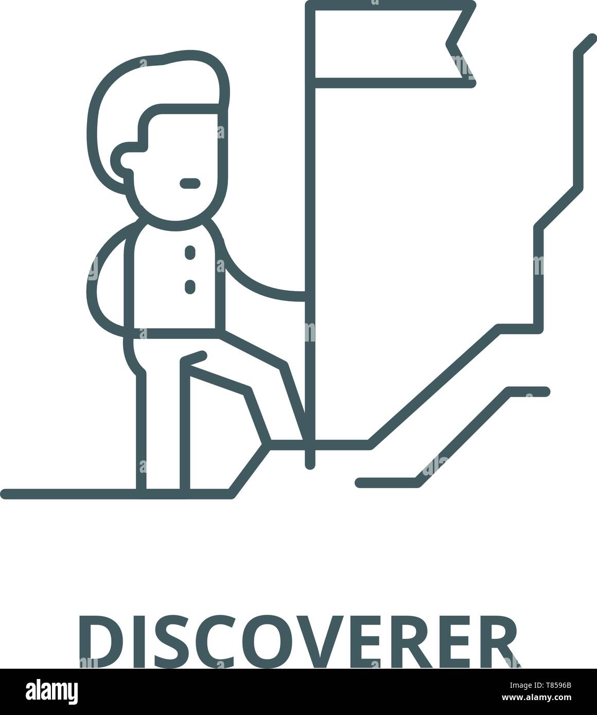 Discoverer vector line icon, linear concept, outline sign, symbol Stock Vector Image & Art - Alamy