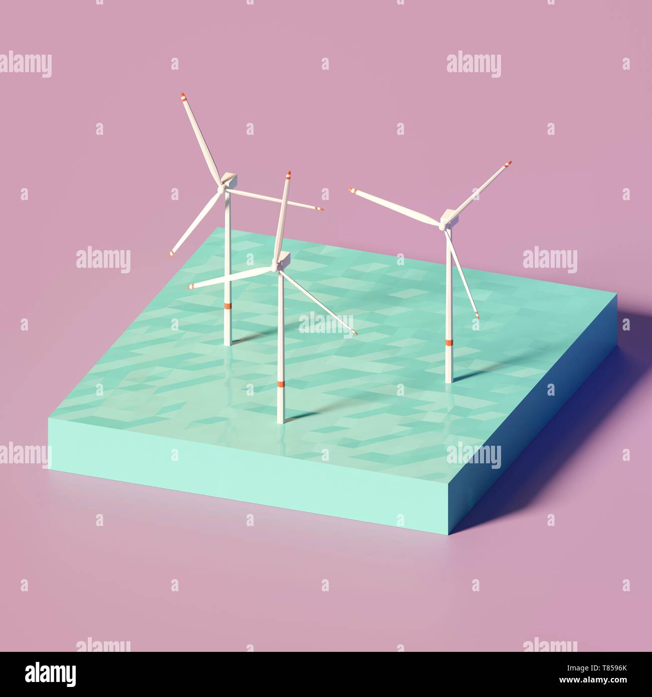 Wind turbines artwork hi-res stock photography and images - Alamy