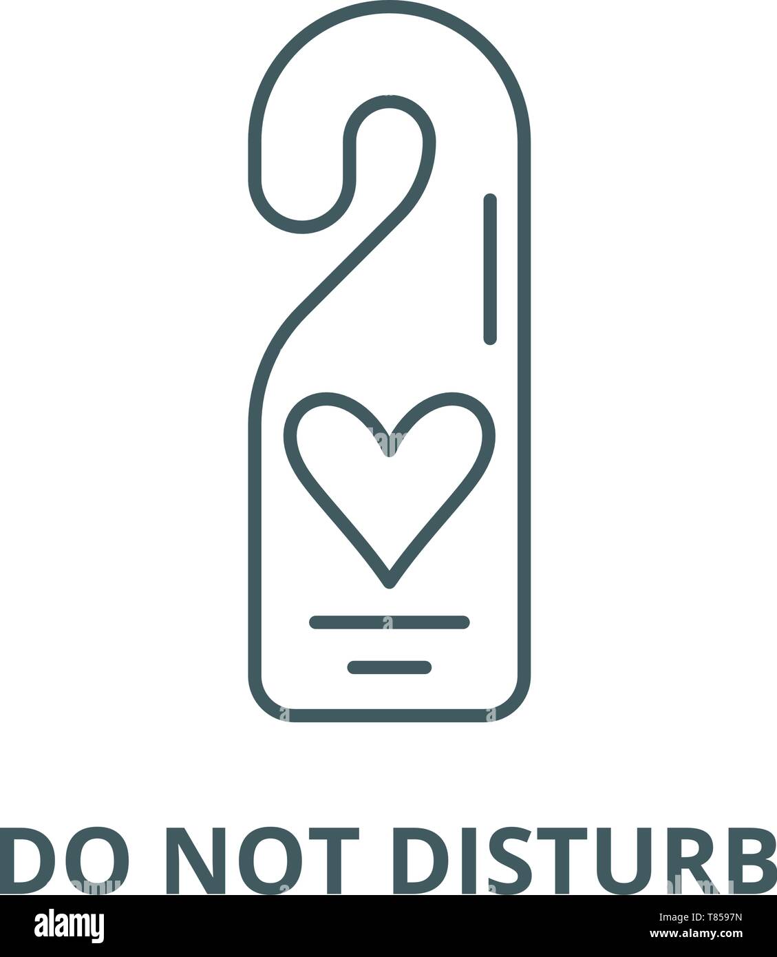Do not disturb vector line icon, linear concept, outline sign, symbol ...
