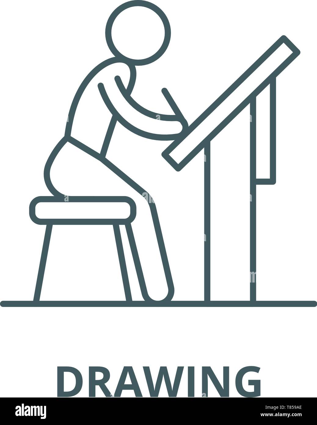 Drawing vector line icon, linear concept, outline sign, symbol Stock ...