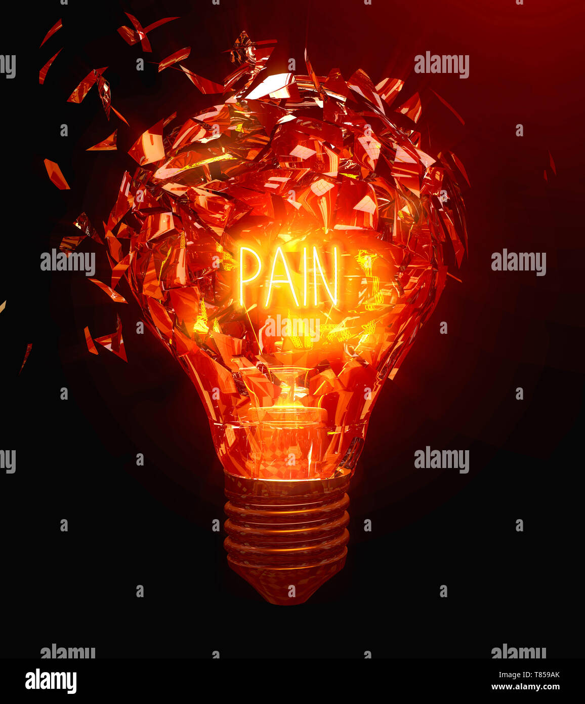 Pain, conceptual illustration Stock Photo - Alamy
