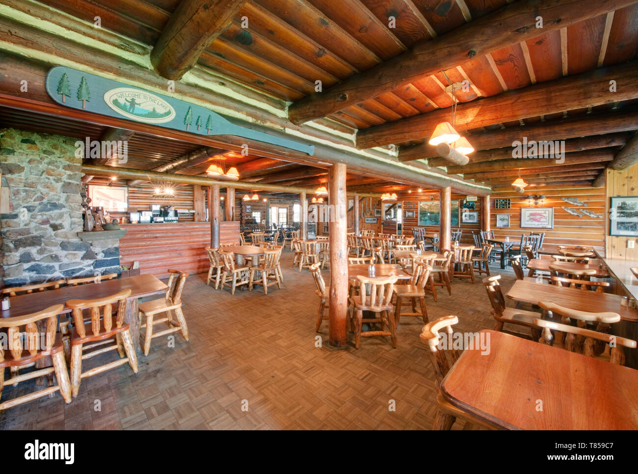Lodge Dining Room Stock Photo - Alamy