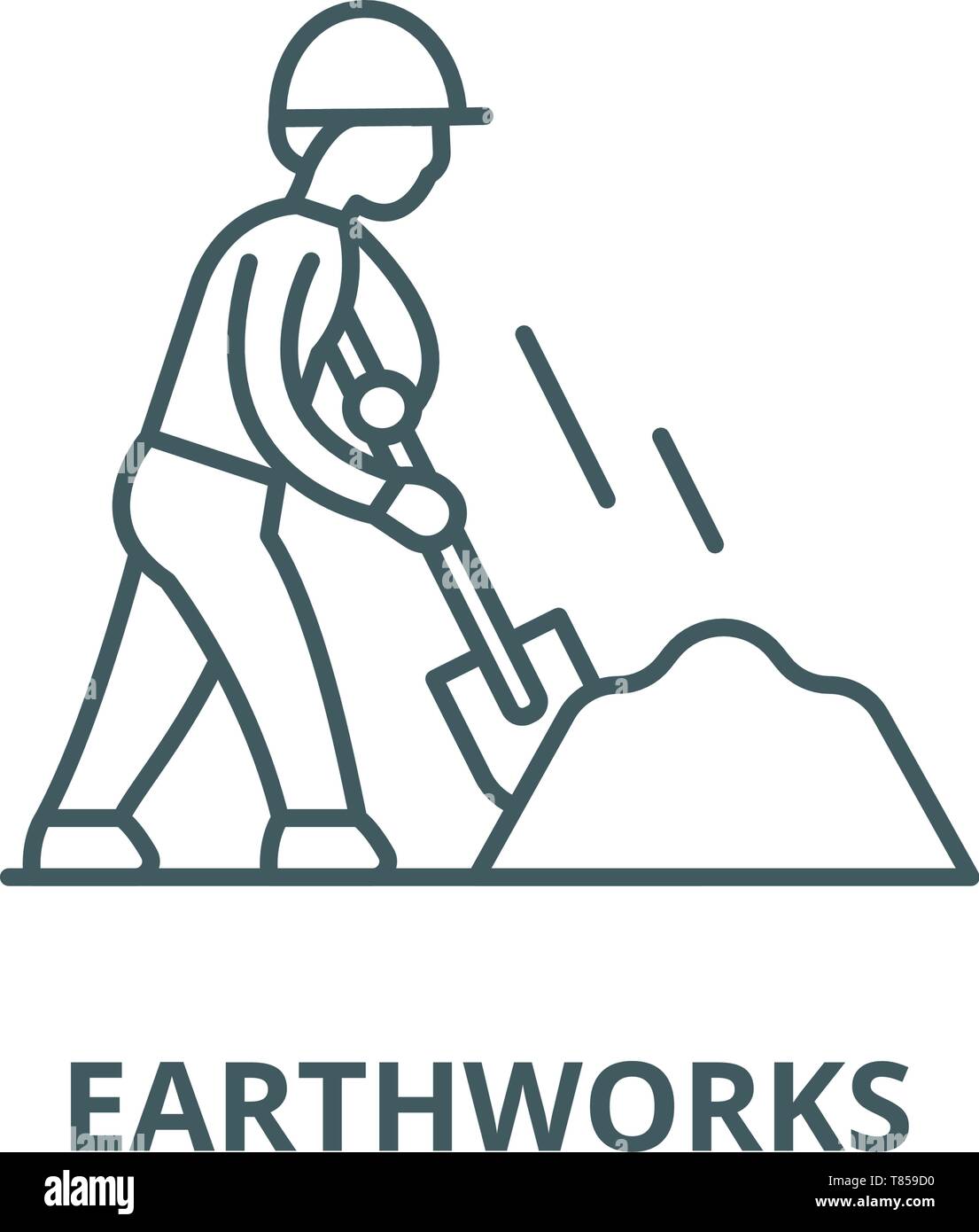 Linear earthwork Stock Vector Images - Alamy