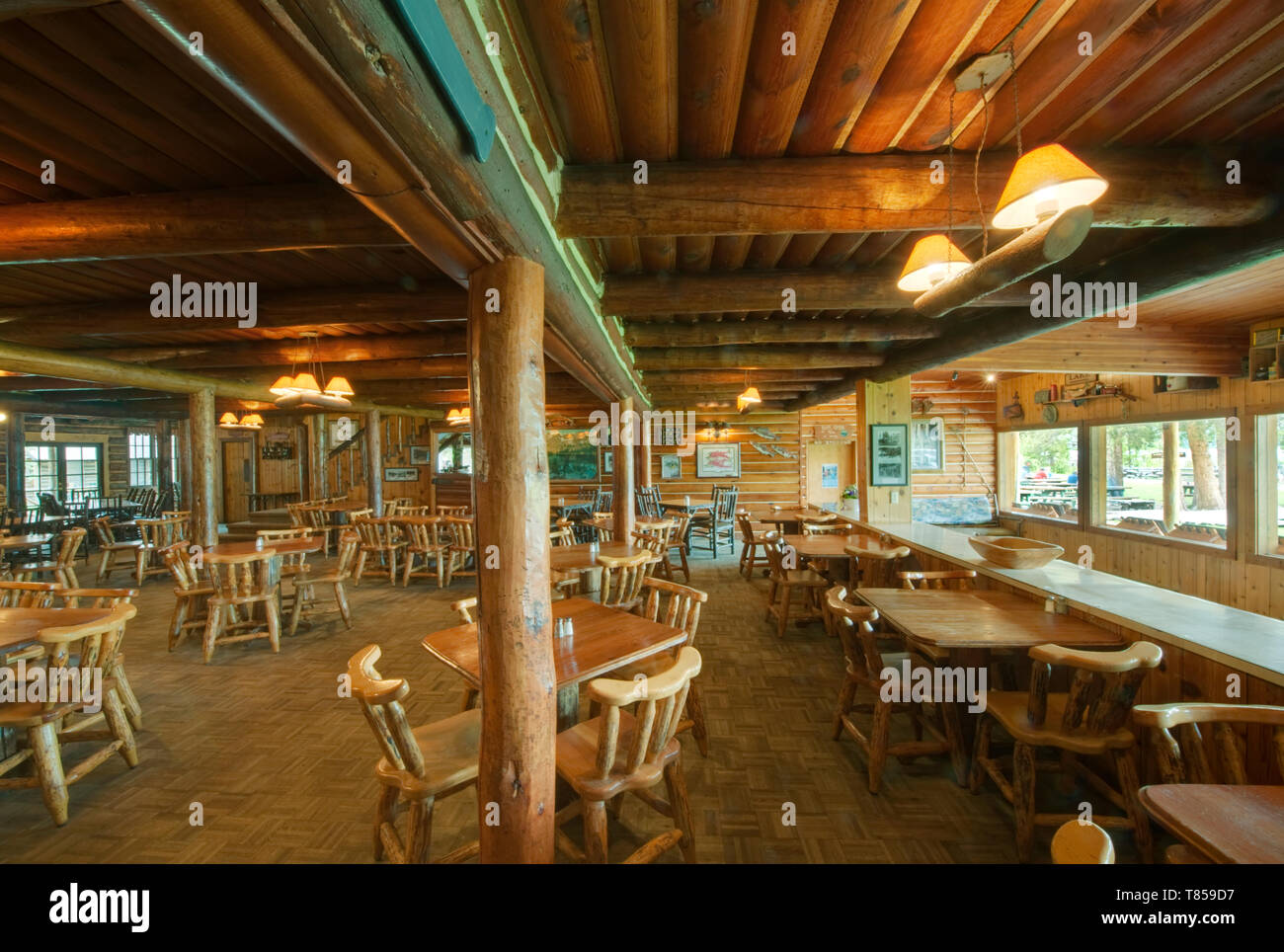 Lodge Dining Room Stock Photo - Alamy