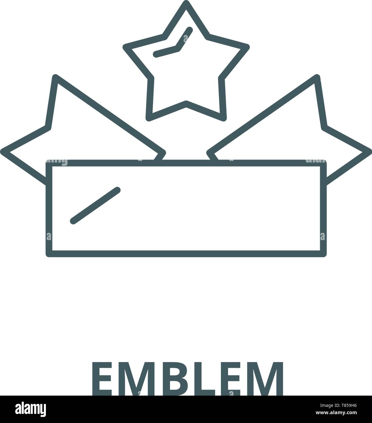 Emblem vector line icon, linear concept, outline sign, symbol Stock ...