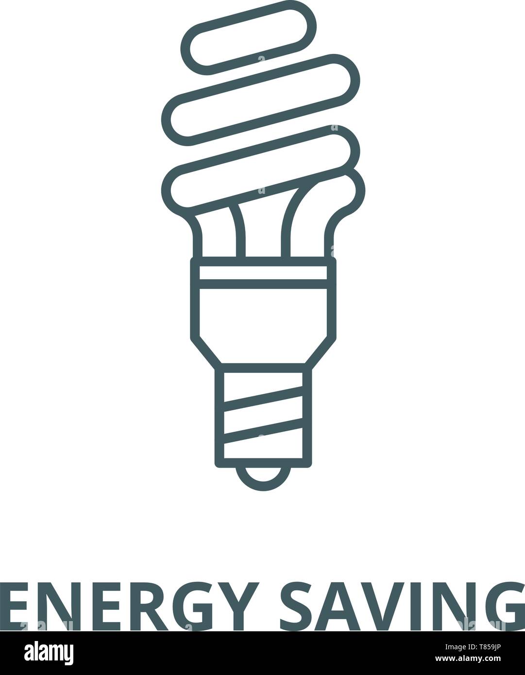 Energy saving vector line icon, linear concept, outline sign, symbol ...