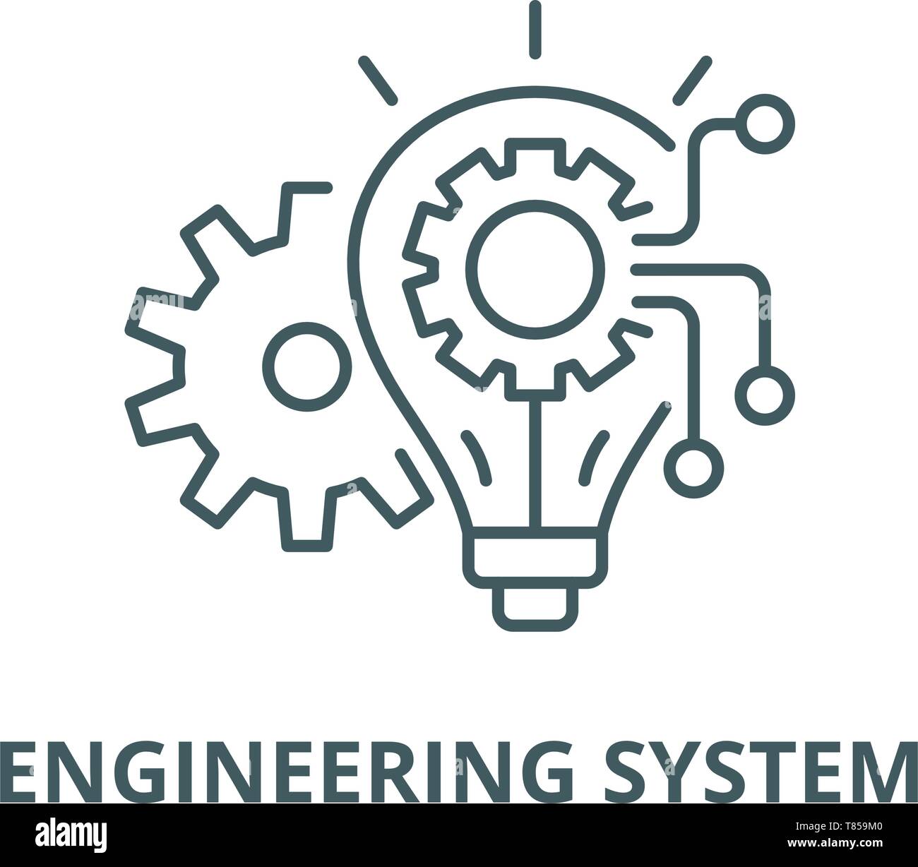 Engineering system vector line icon, linear concept, outline sign ...