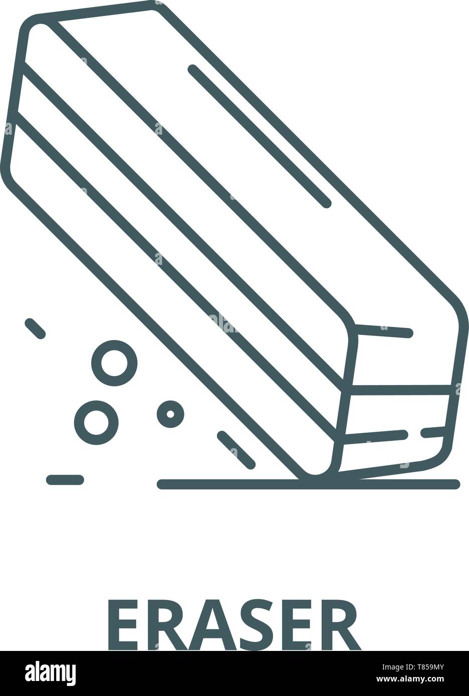 Eraser vector line icon, linear concept, outline sign, symbol Stock ...