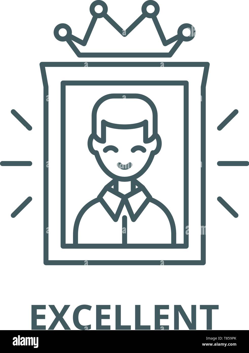 Excellent vector line icon, linear concept, outline sign, symbol Stock ...