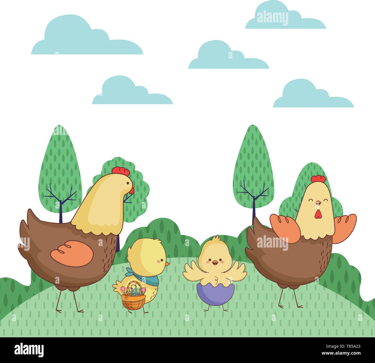 Happy farm animals cartoon Stock Vector Image & Art - Alamy