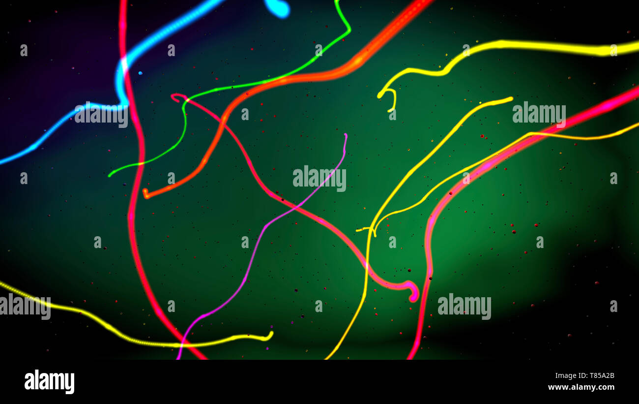 Neon streamers, illustration Stock Photo - Alamy