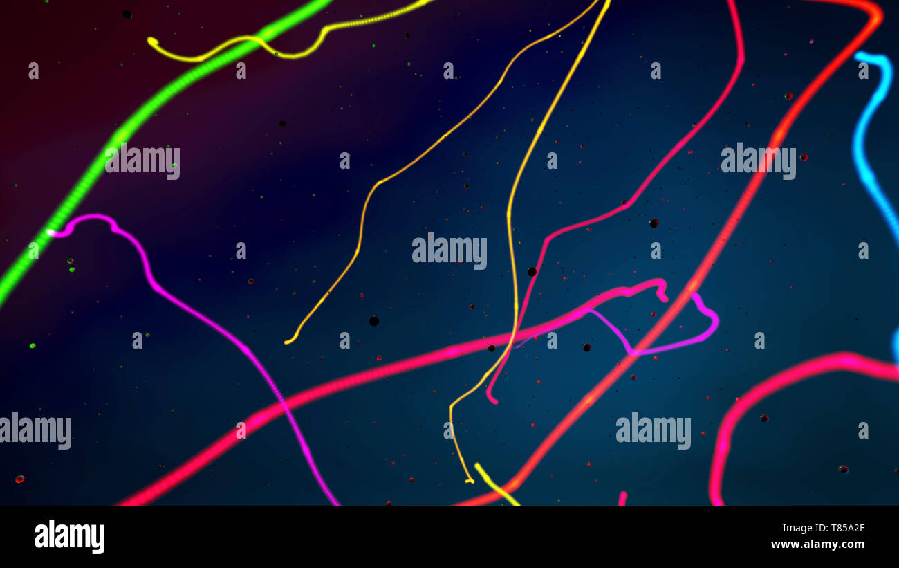 Neon streamers, illustration Stock Photo - Alamy