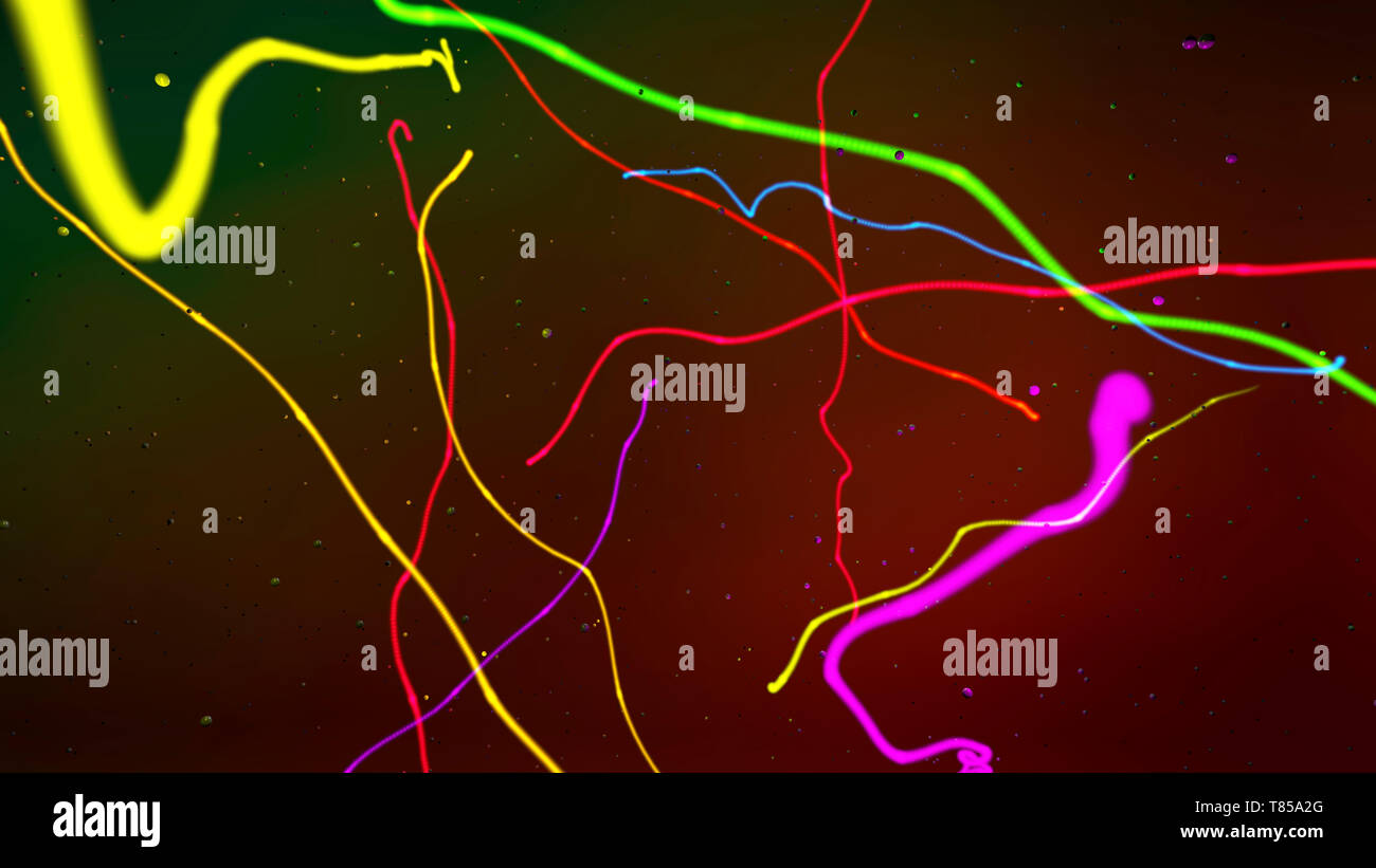 Neon streamers, illustration Stock Photo - Alamy