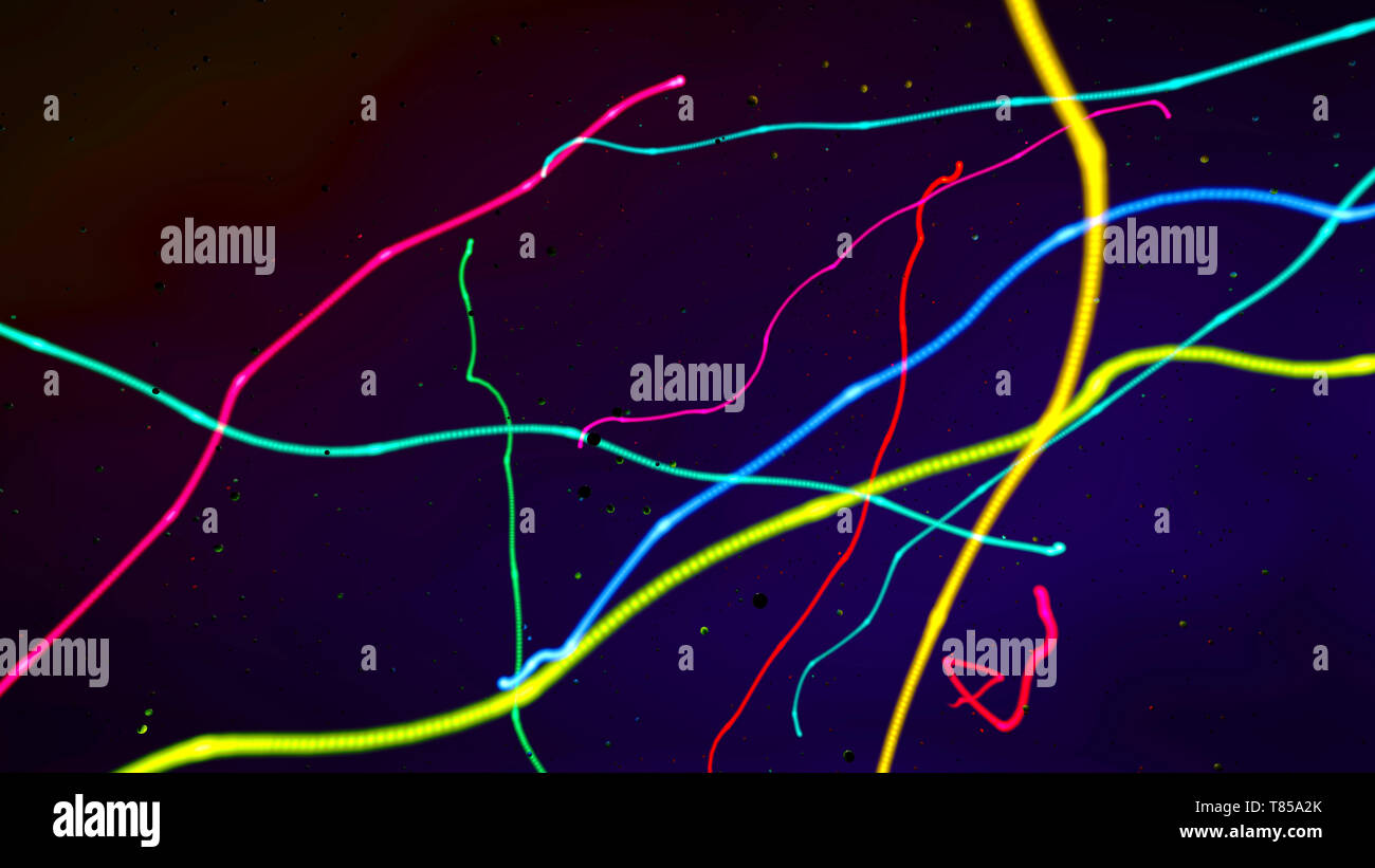 Neon streamers, illustration Stock Photo - Alamy