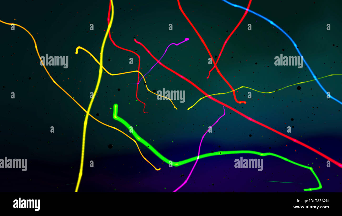 Neon streamers, illustration Stock Photo - Alamy