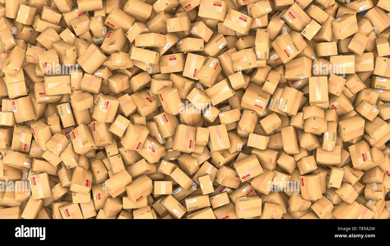 Cardboard boxes, illustration Stock Photo - Alamy