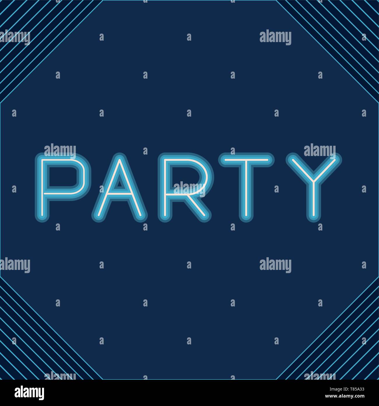 Party neon advertising Stock Vector Image & Art - Alamy