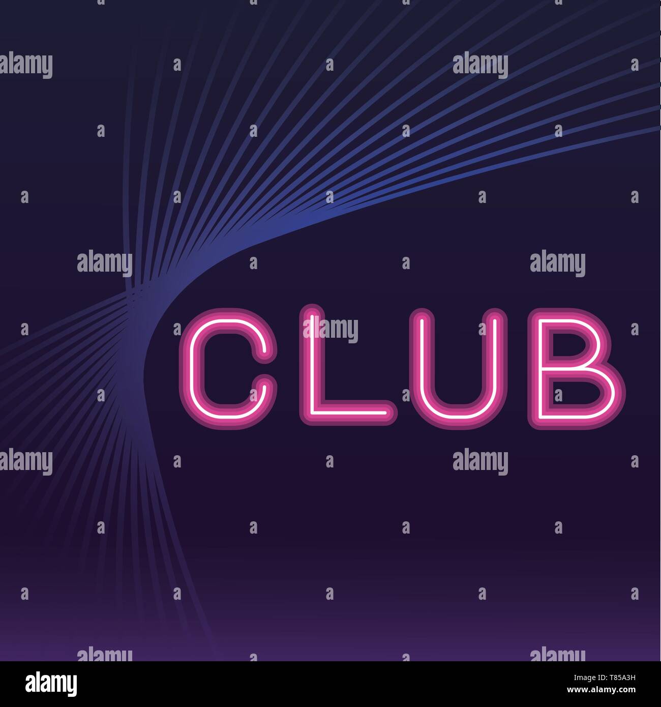 club neon advertising Stock Vector Image & Art - Alamy