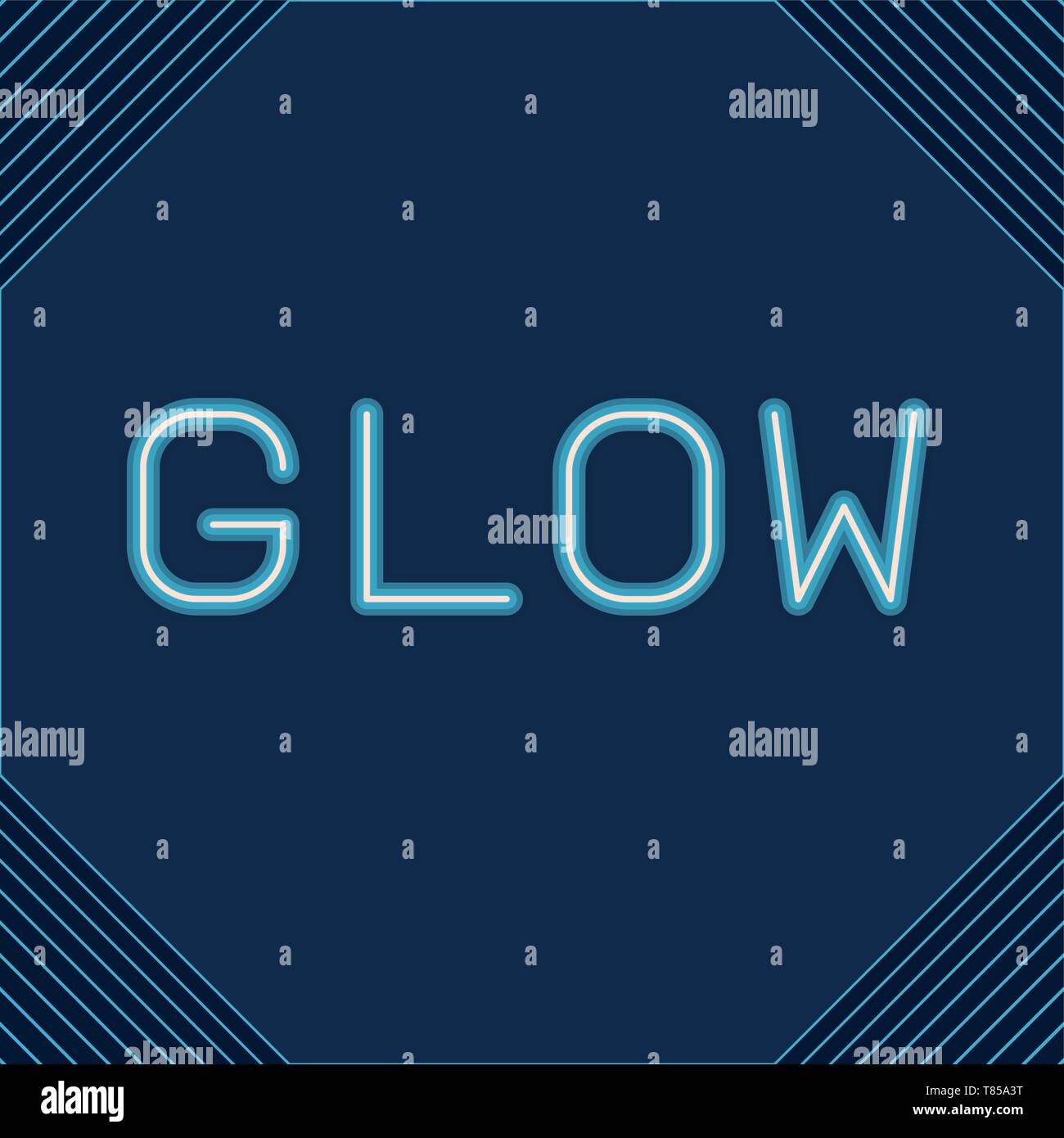 Glow neon advertising Stock Vector Image & Art - Alamy