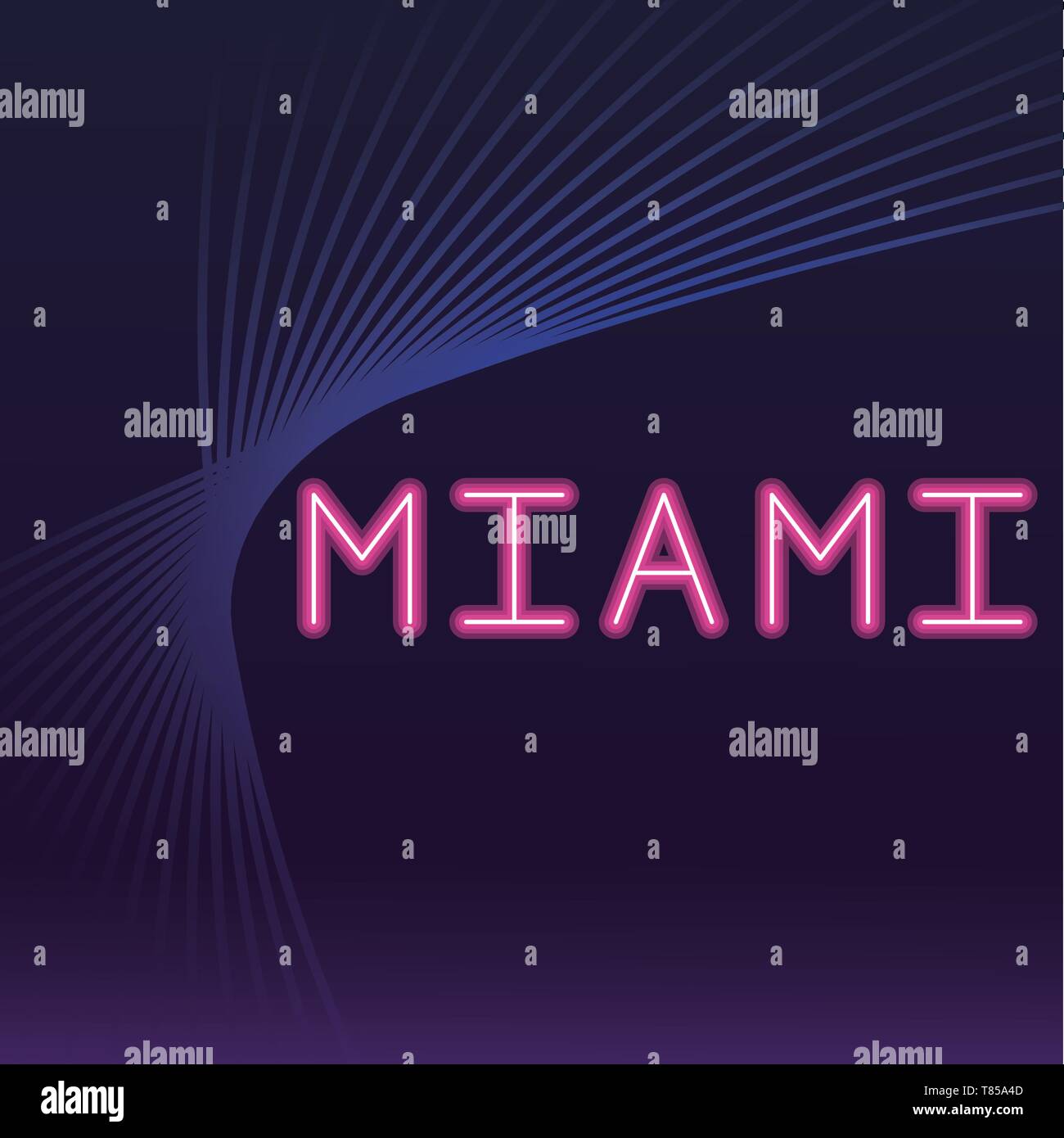 Miami neon backdrop hi-res stock photography and images - Alamy