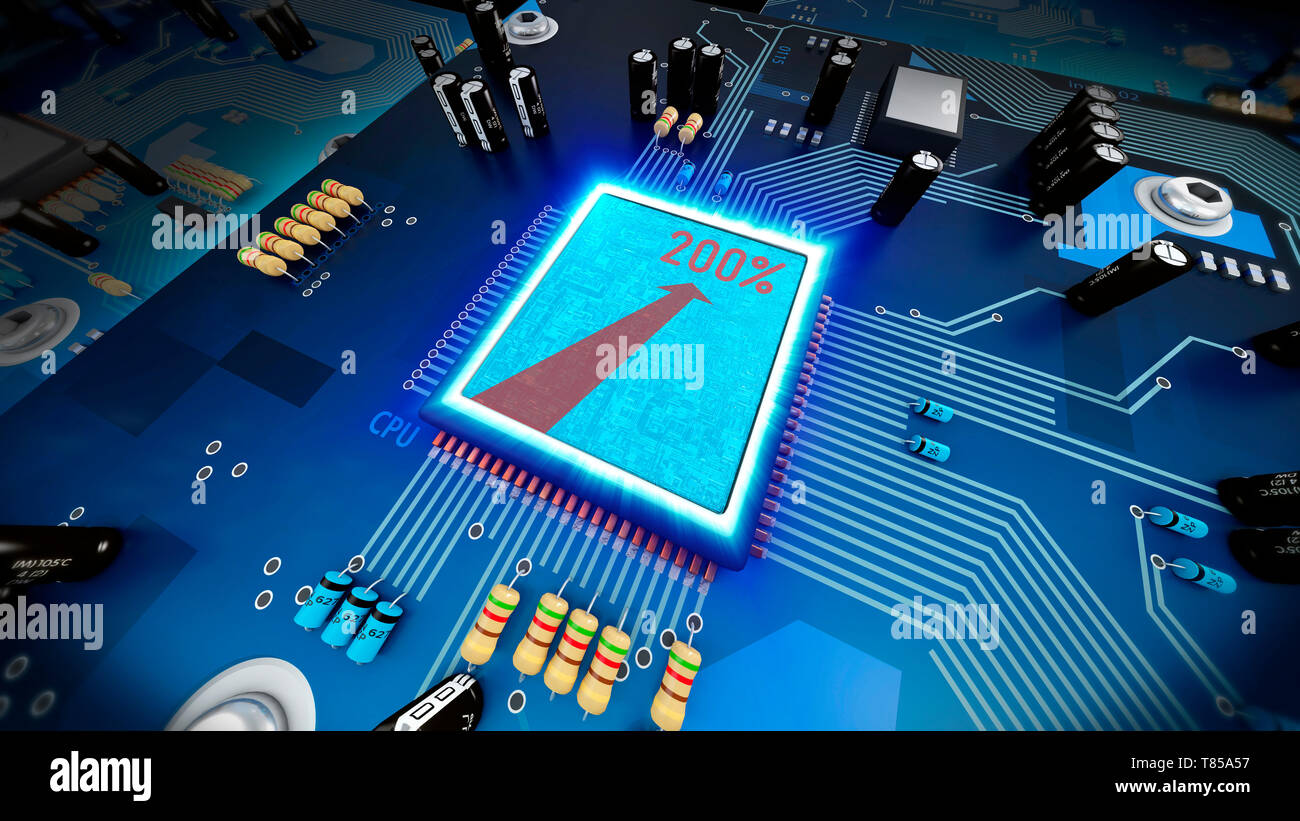 Overclocked computer processor, illustration Stock Photo - Alamy Overclocked computer processor, illustration Stock Photo - Alamy