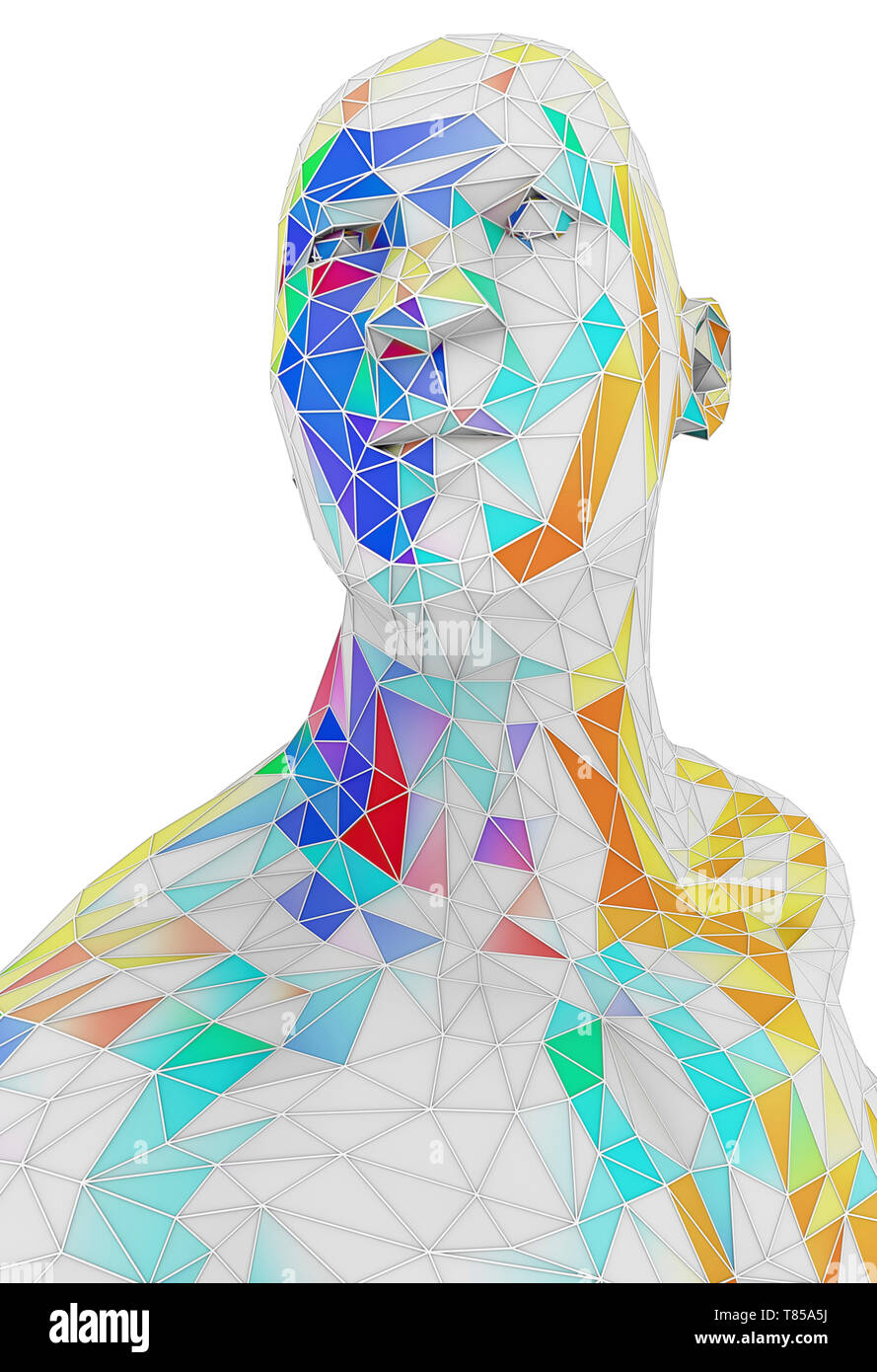 Man, abstract illustration Stock Photo - Alamy