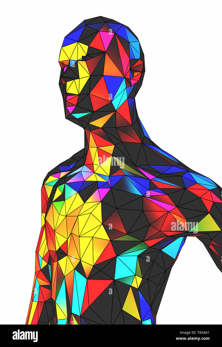 Low polygon human figure hi-res stock photography and images - Alamy