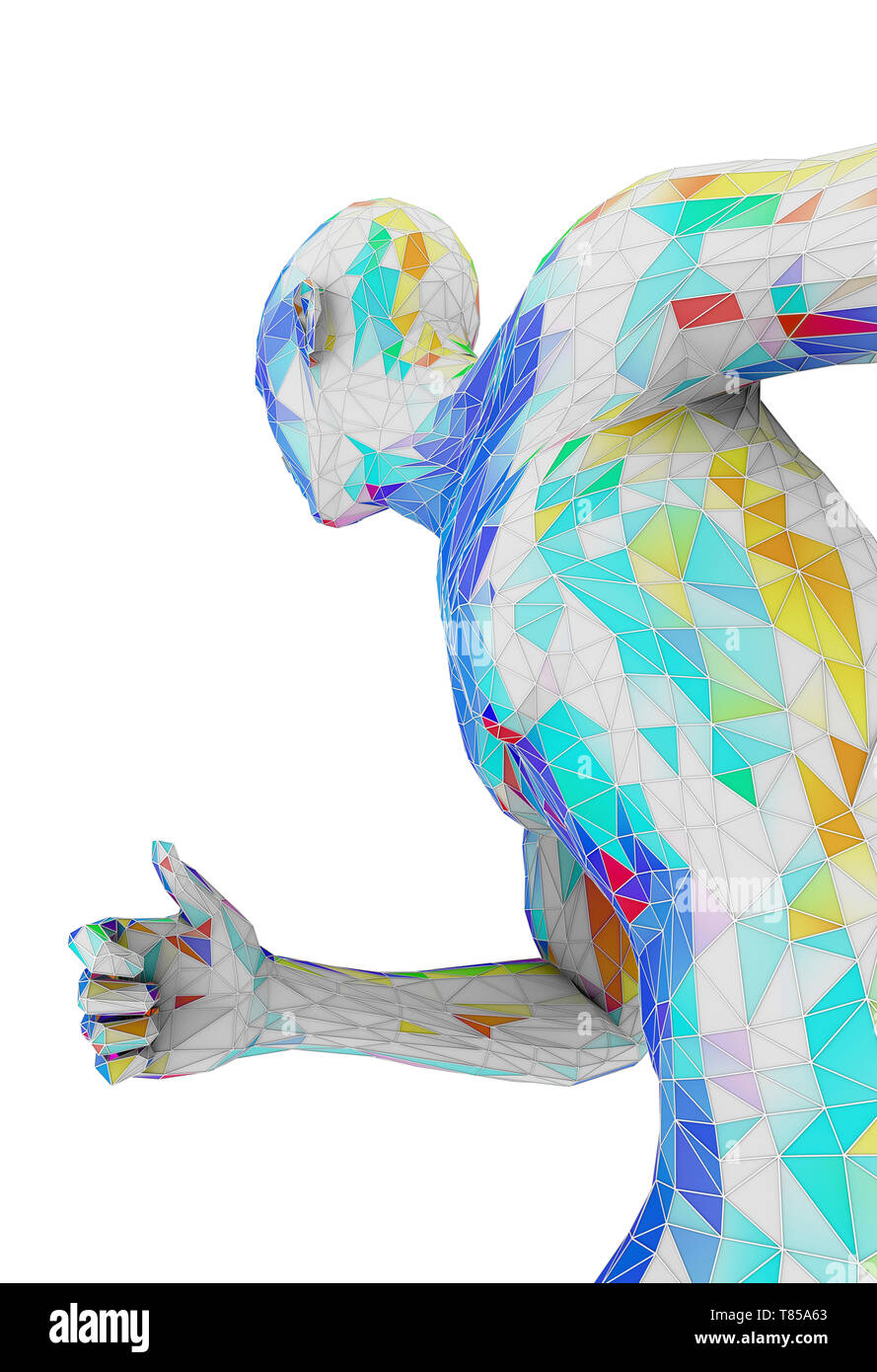 Running man, illustration Stock Photo - Alamy