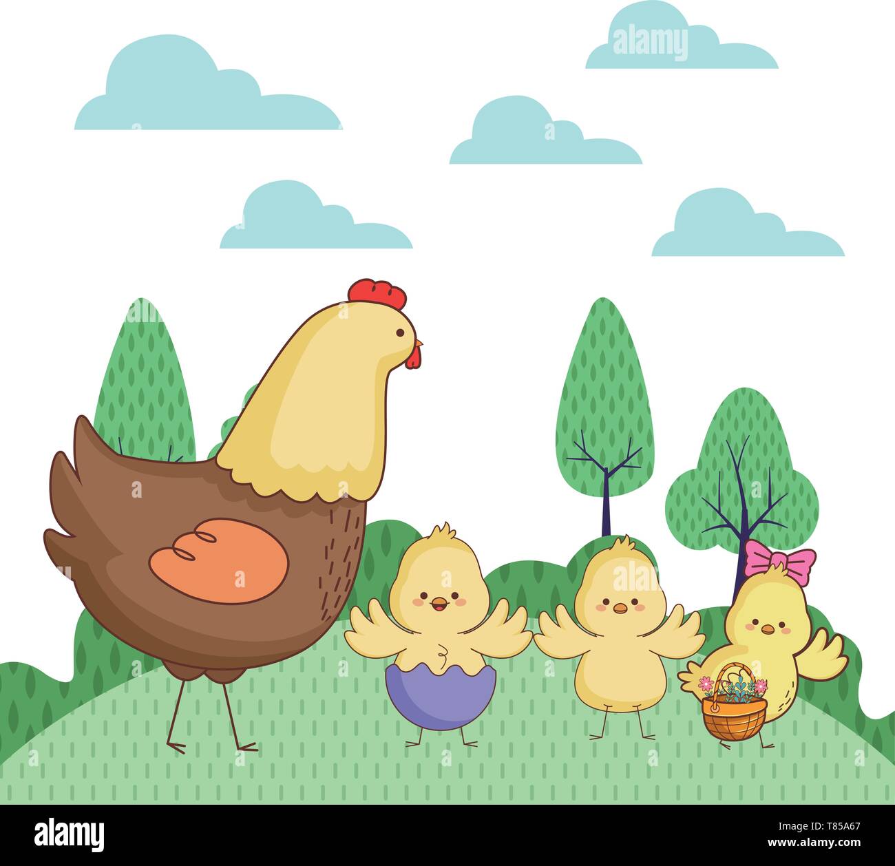 Happy farm animals cartoon Stock Vector Image & Art - Alamy