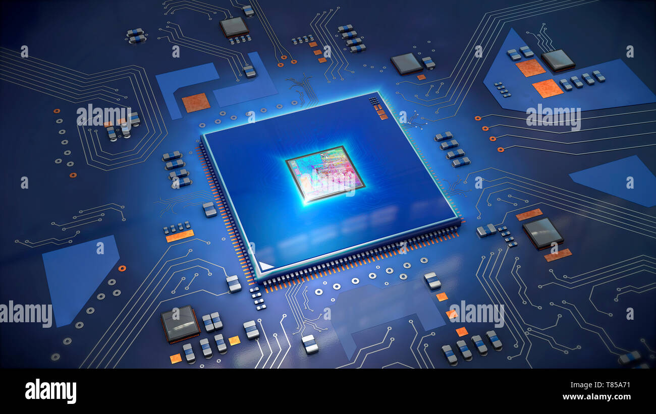 Computer processor, illustration Stock Photo - Alamy Computer processor, illustration Stock Photo - Alamy