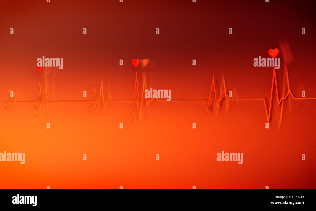 Heart rate graph ecg illustration hi-res stock photography and images ...