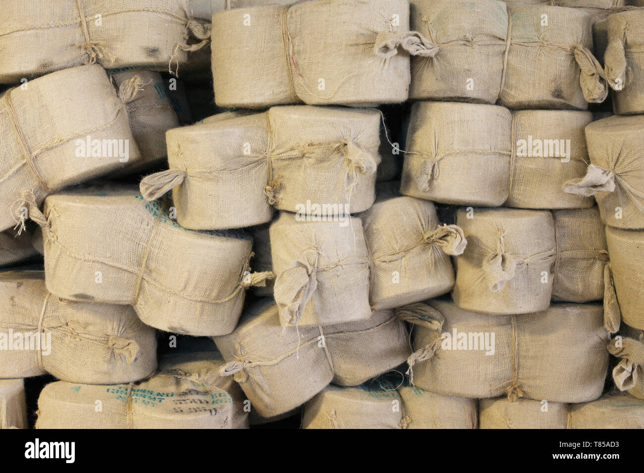 Bags of Flax Stock Photo - Alamy
