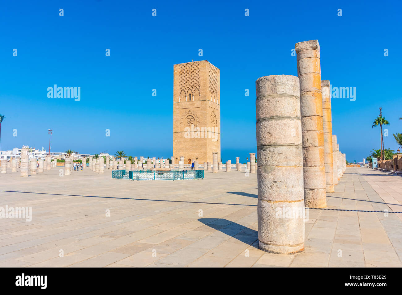 The Hassan Tower of Rabat, Morocco Stock Photo - Alamy
