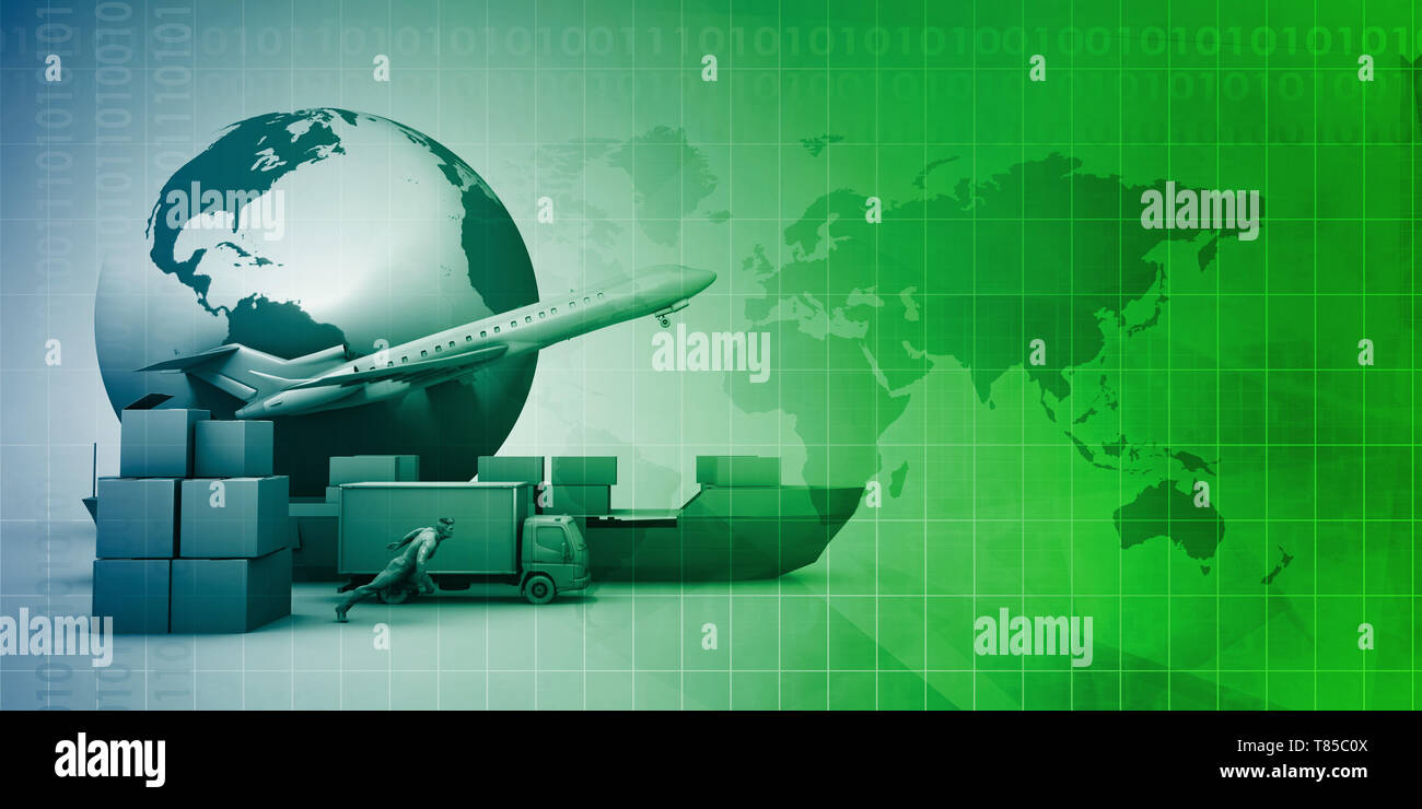 Global Distribution Network for Delivery and Transport Stock Photo - Alamy