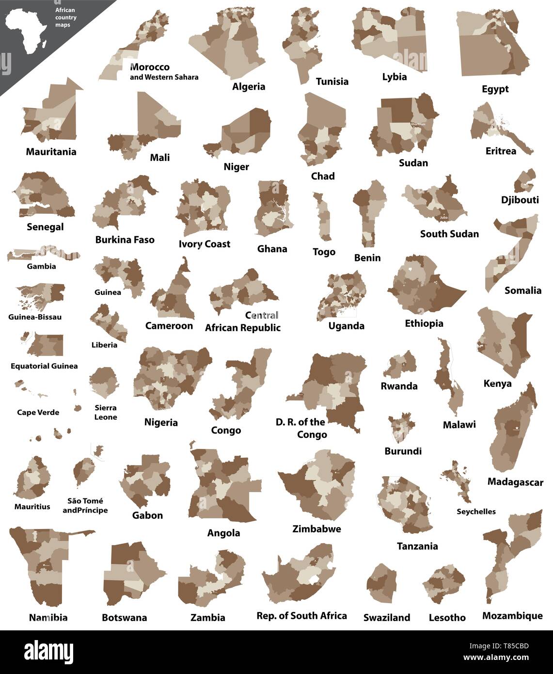 Maps of south africa Stock Vector Images - Alamy