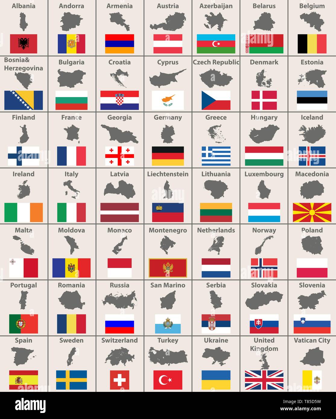 Spain map political flags hi-res stock photography and images - Alamy