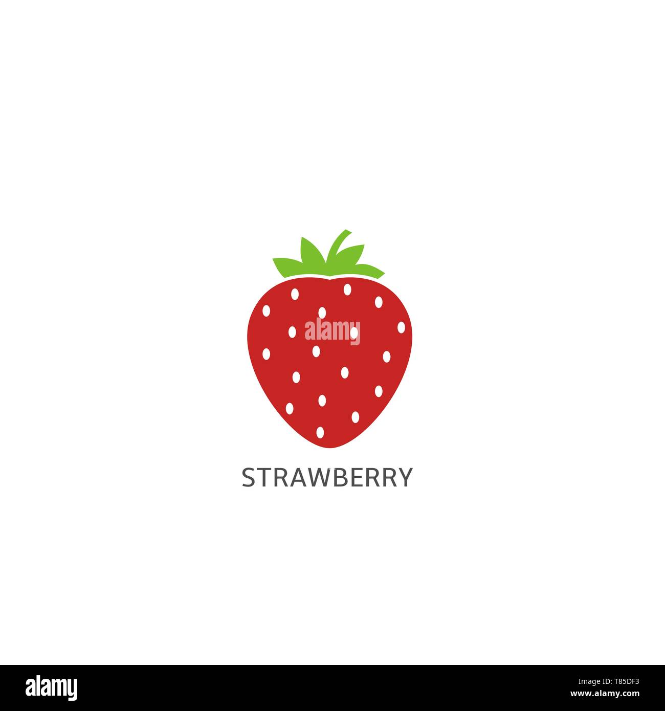 Strawberry. Red ripe Strawberry icon isolated over white background ...