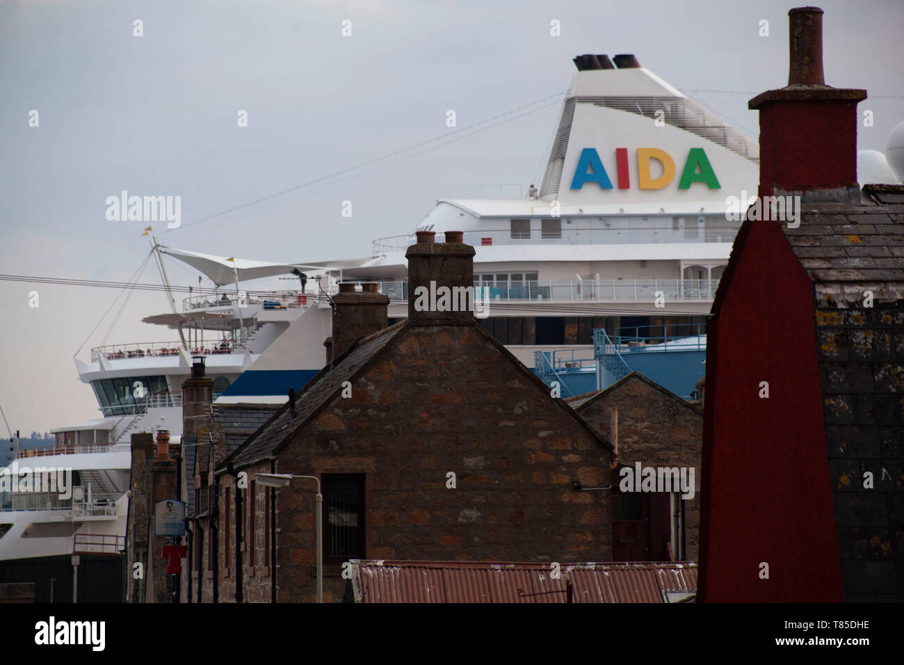 Aida Aura Cruise Ship in Invergordon Port Stock Photo - Alamy