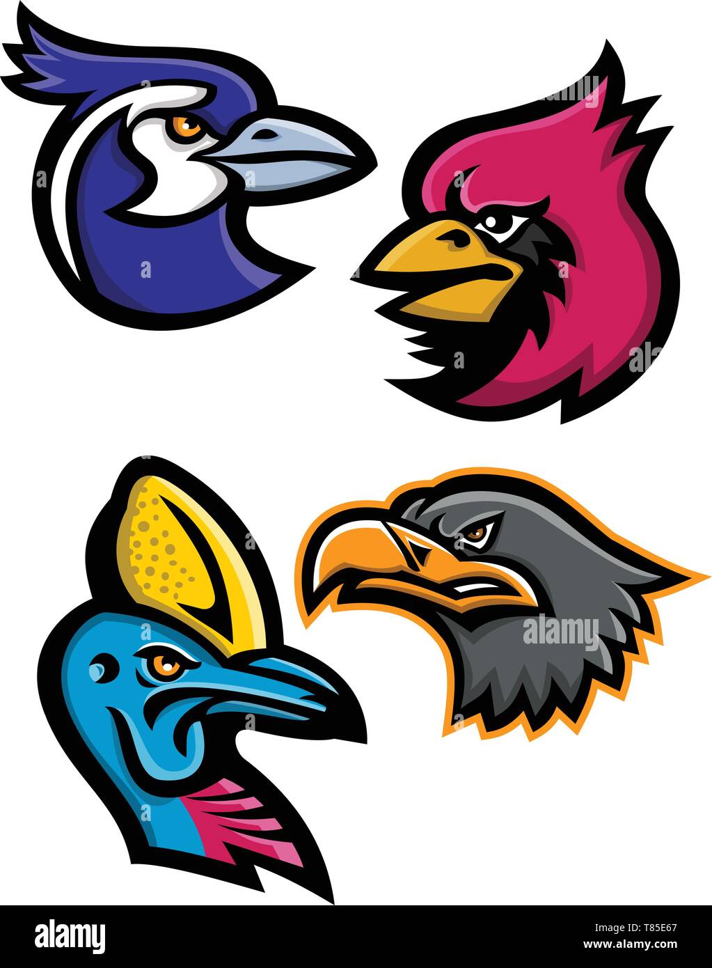 Cardinal mascot Stock Vector Images - Alamy