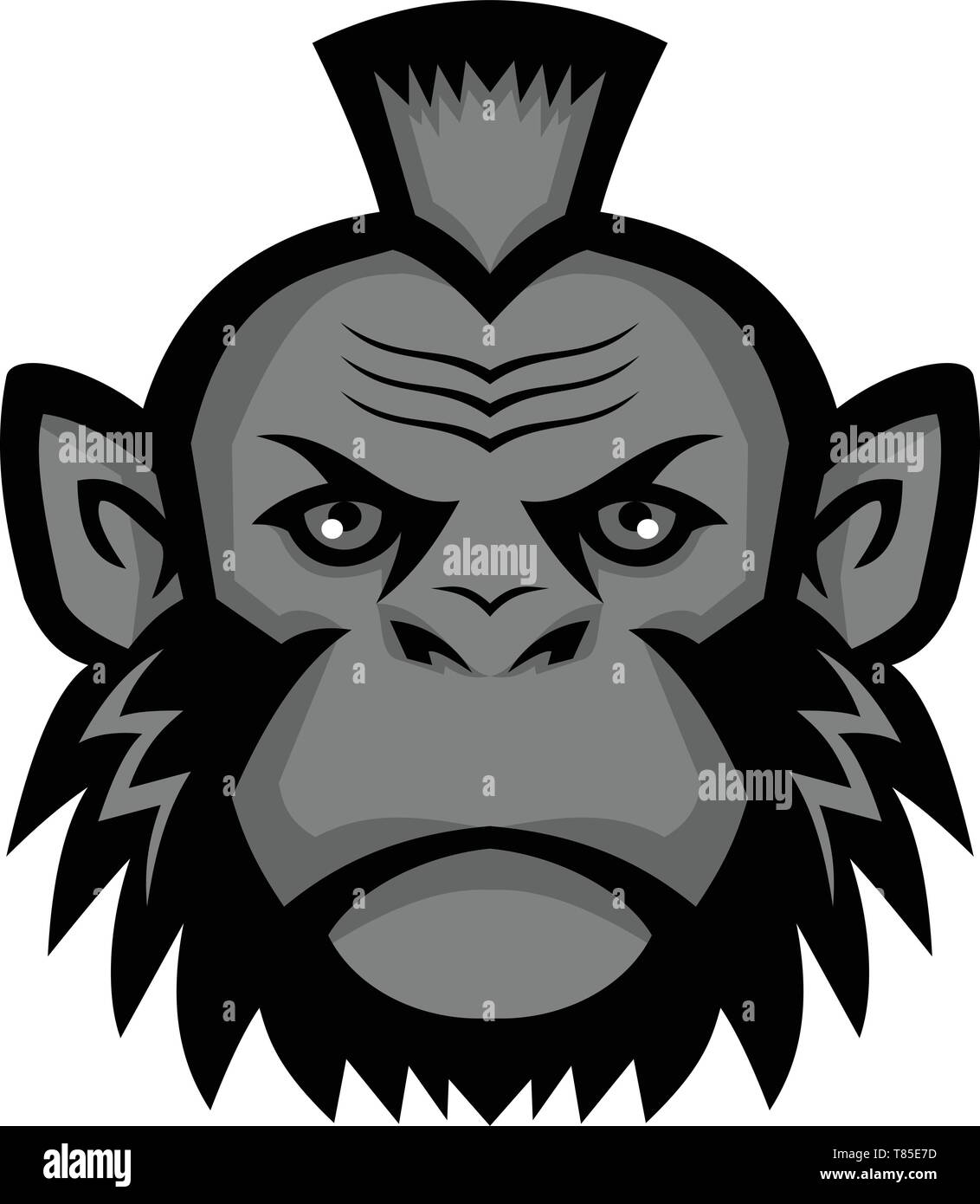 Mohawk monkey Stock Vector Images - Alamy