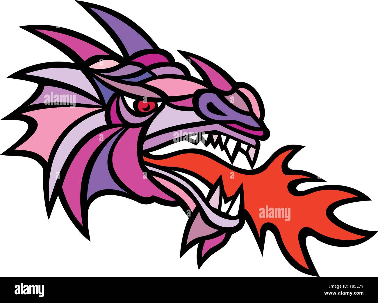 Dragon Breathing Fire Drawing In Color Dragon Fire Breathing Coloring